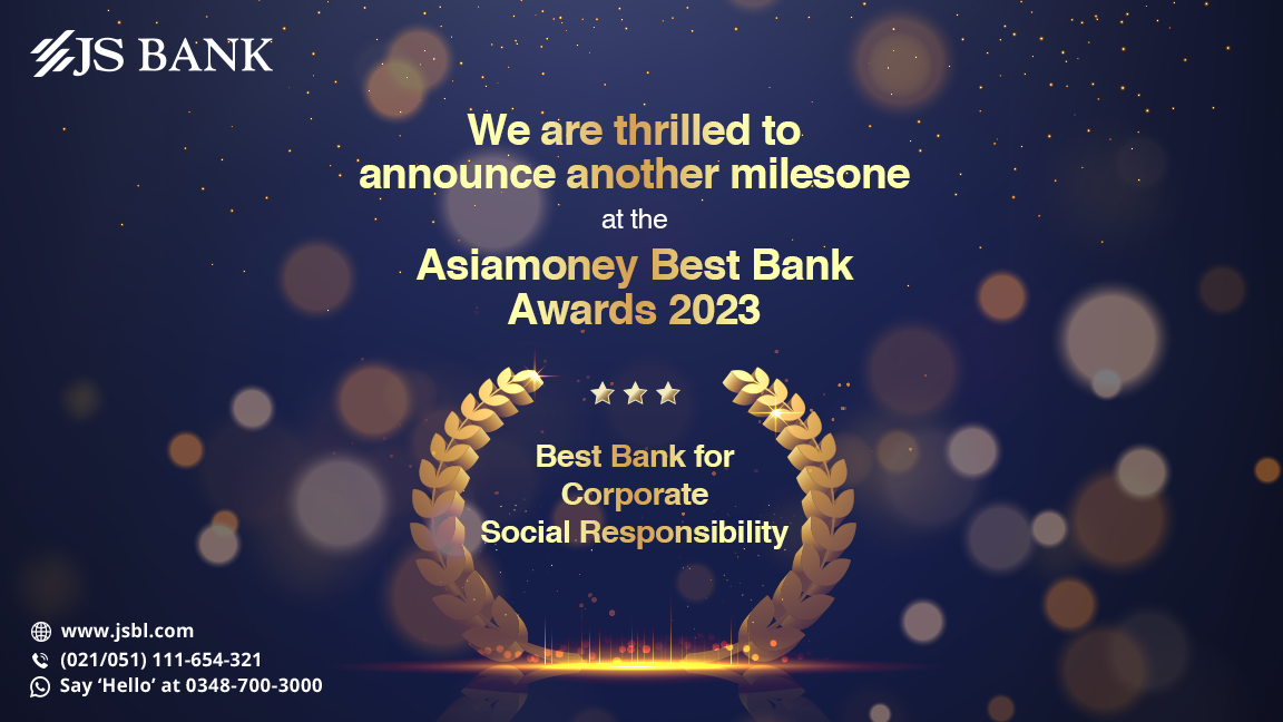 JS Bank Recognized as Best CSR Bank in Pakistan by Asia Money Award ...